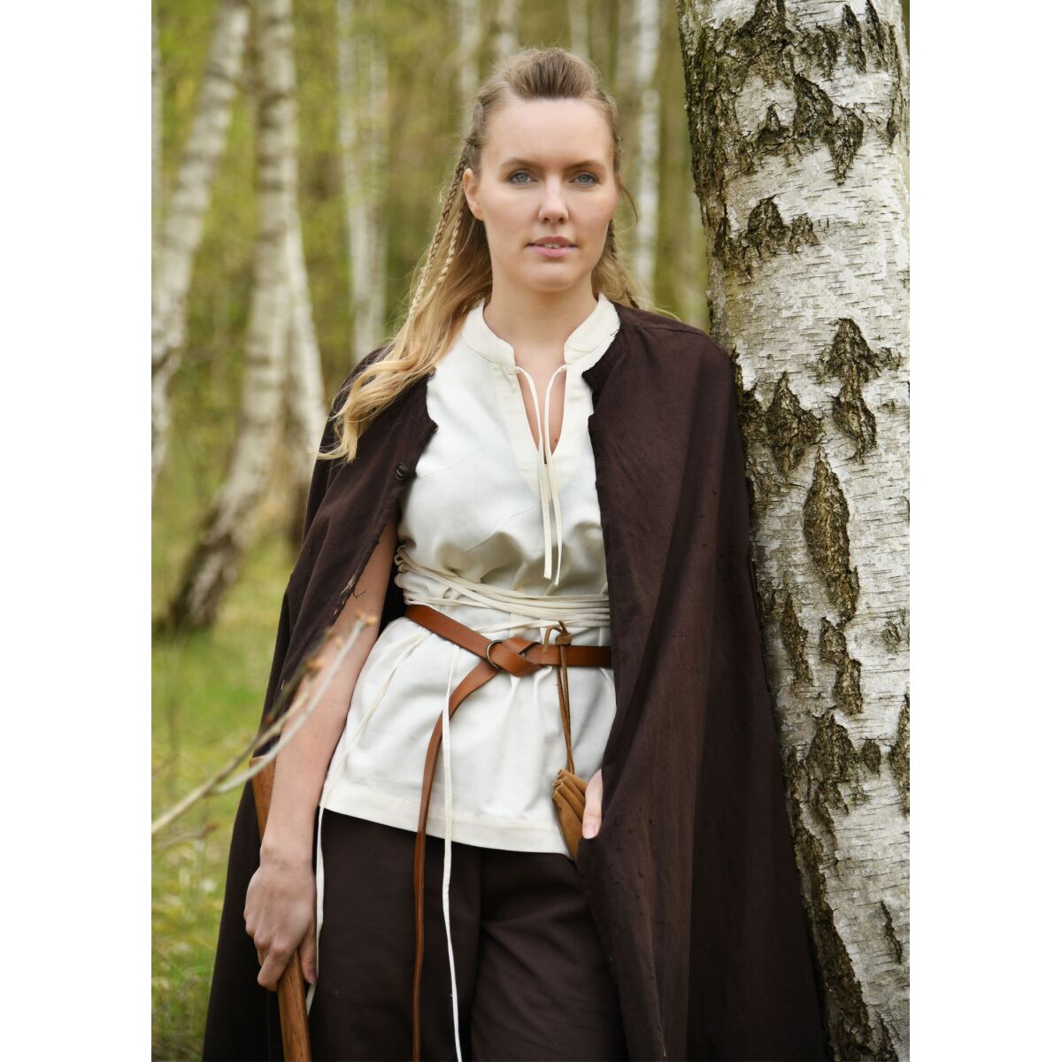 Ärmellose Mittelalter-Bluse natur "Levke"
