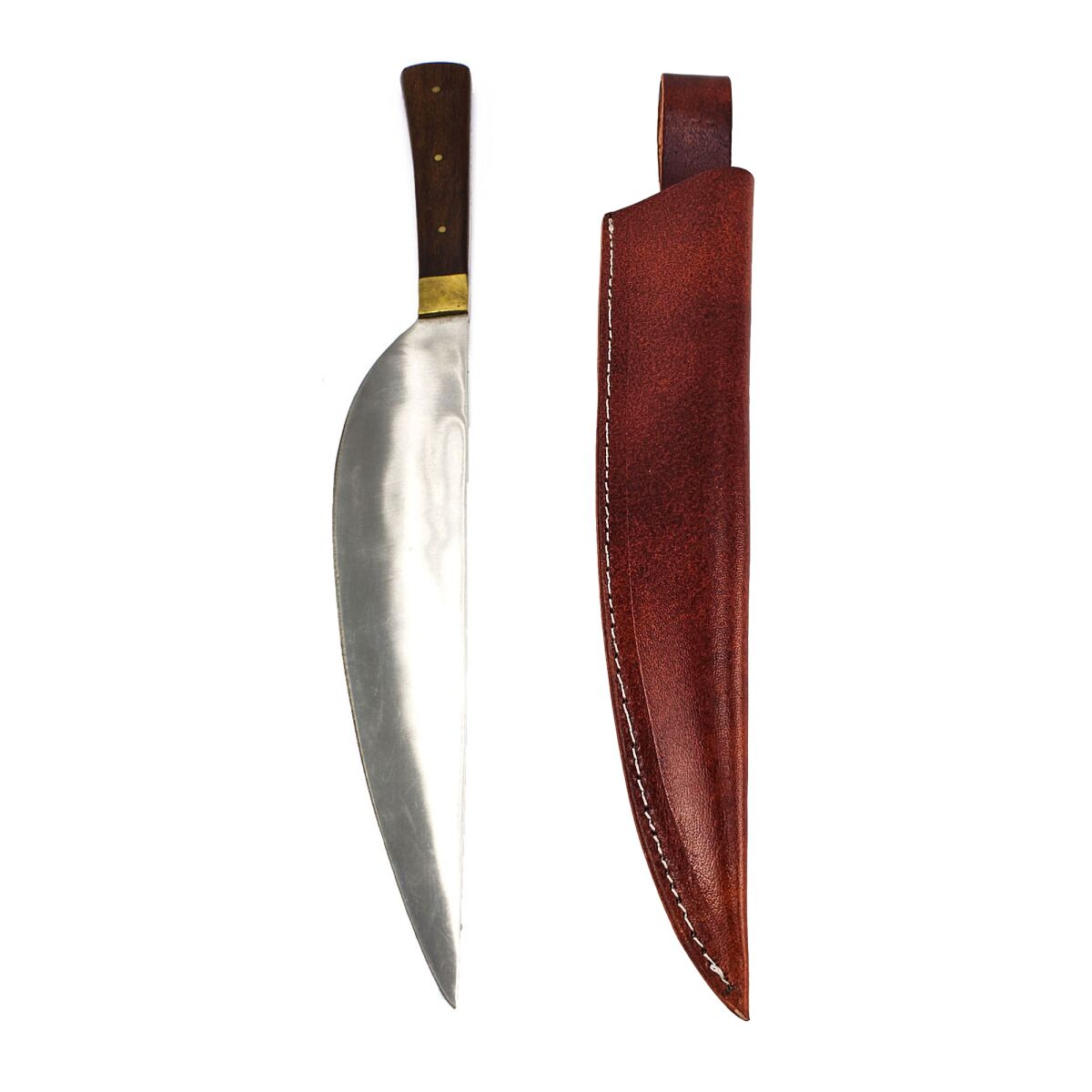 Mittelalter Kochmesser mit Lederscheide oder Hauswehr aus Edelstahl ...